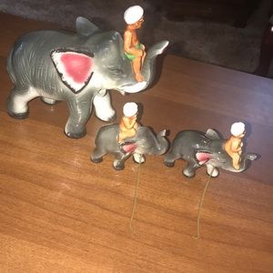 Accents | Vintage Set Indian Man Boy Riding Elephant Figures | Poshmark
